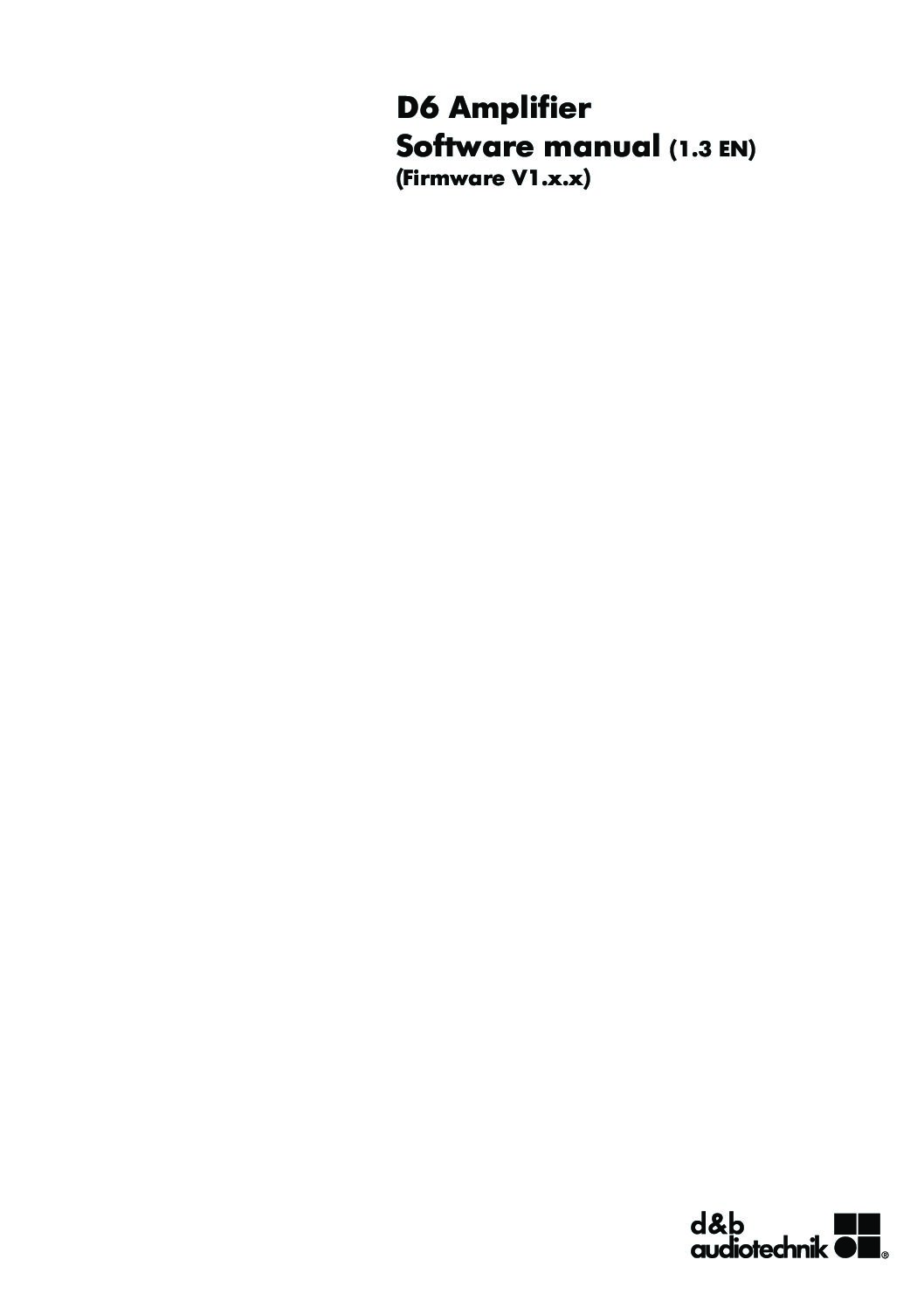 D6 Software Manual - SFL