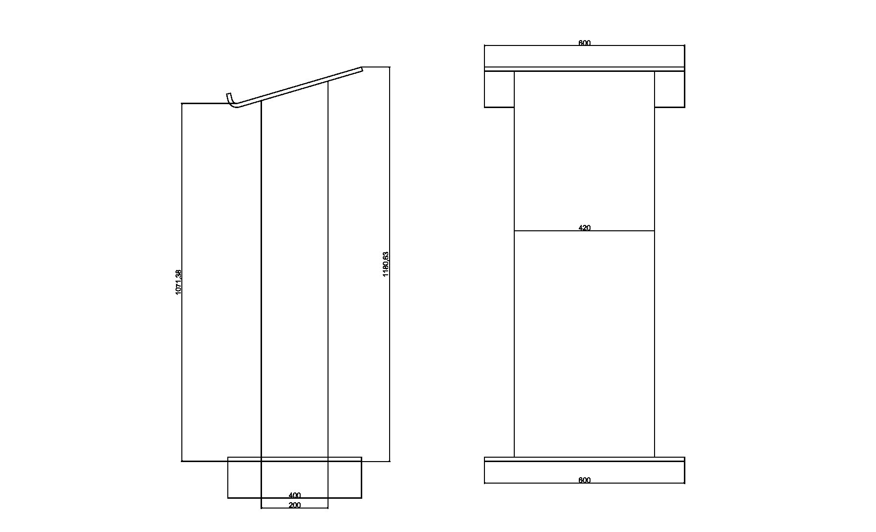 perspect Lectern dims - SFL