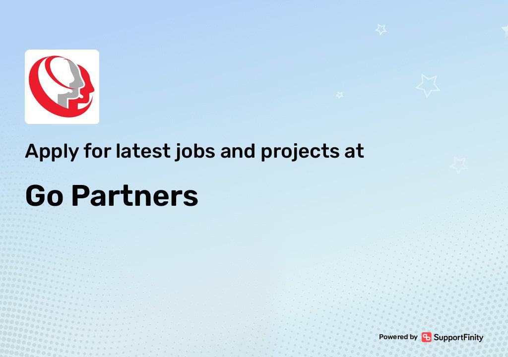 Search and apply for latest jobs and projects at Go Partners