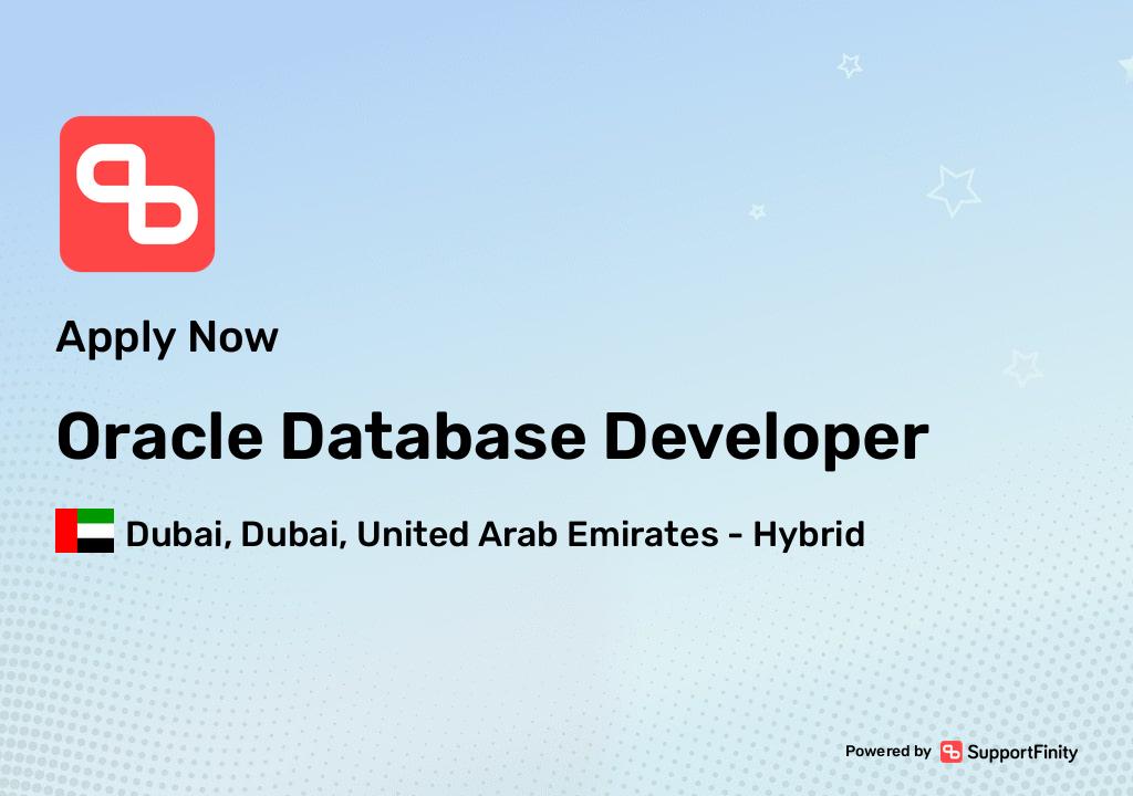 Apply for Oracle Database Developer at SupportFinity