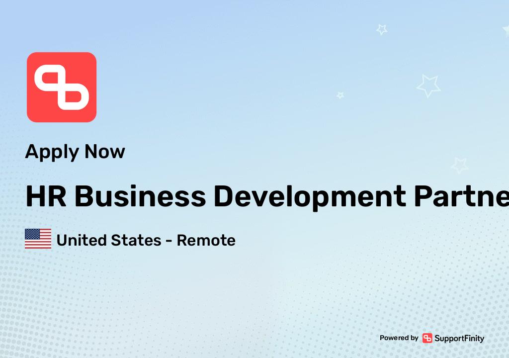 Apply for HR Business Development Partner at SupportFinity