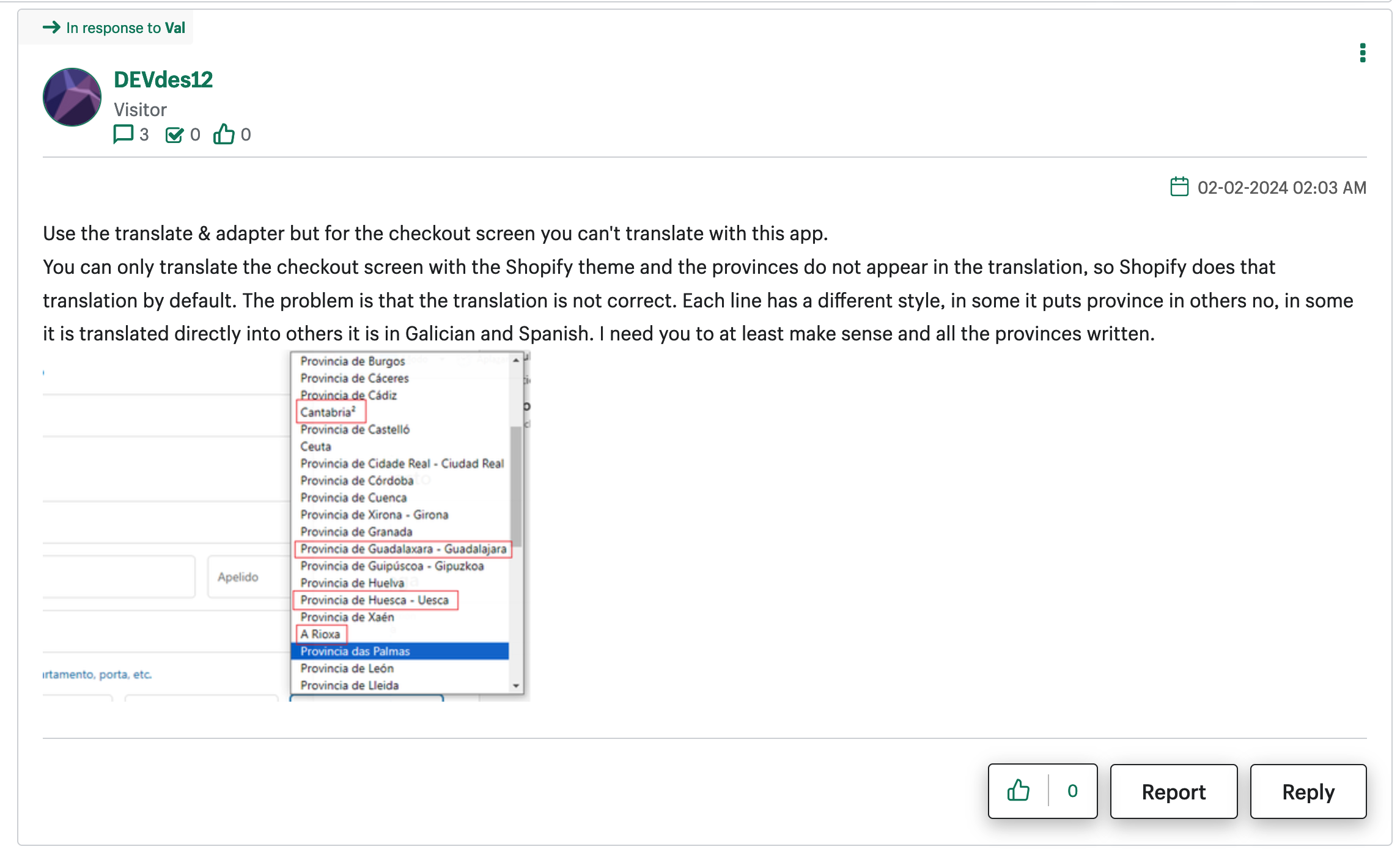 Inconsistent Spain province translation formatting for GL and CA locales · Issue #102 · Shopify ...