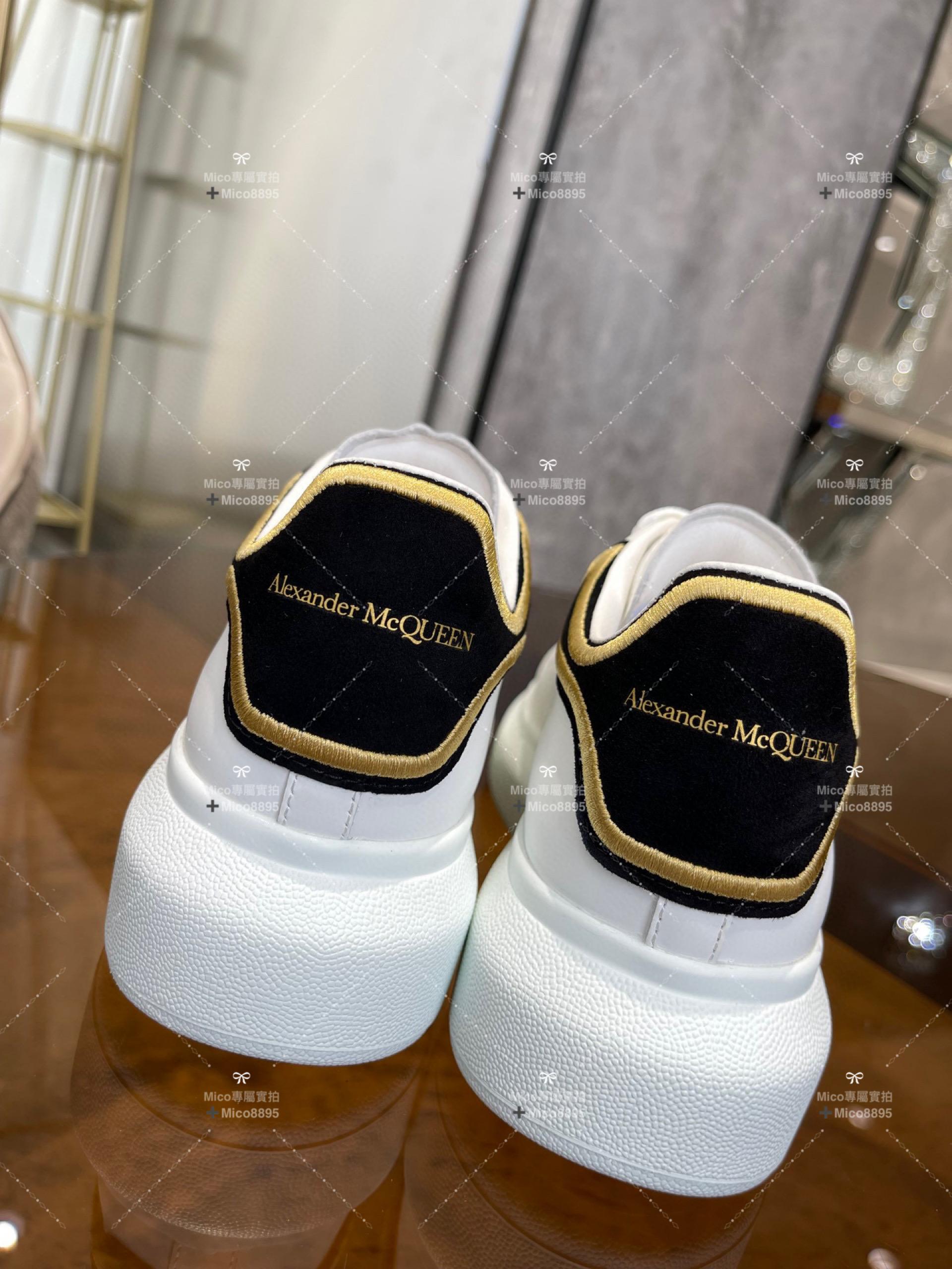 電繡黑尾 Alexander McQueen·亞歷山大麥昆 麥坤小白鞋 情侶鞋 尺碼：34-40 | Mico高端訂製