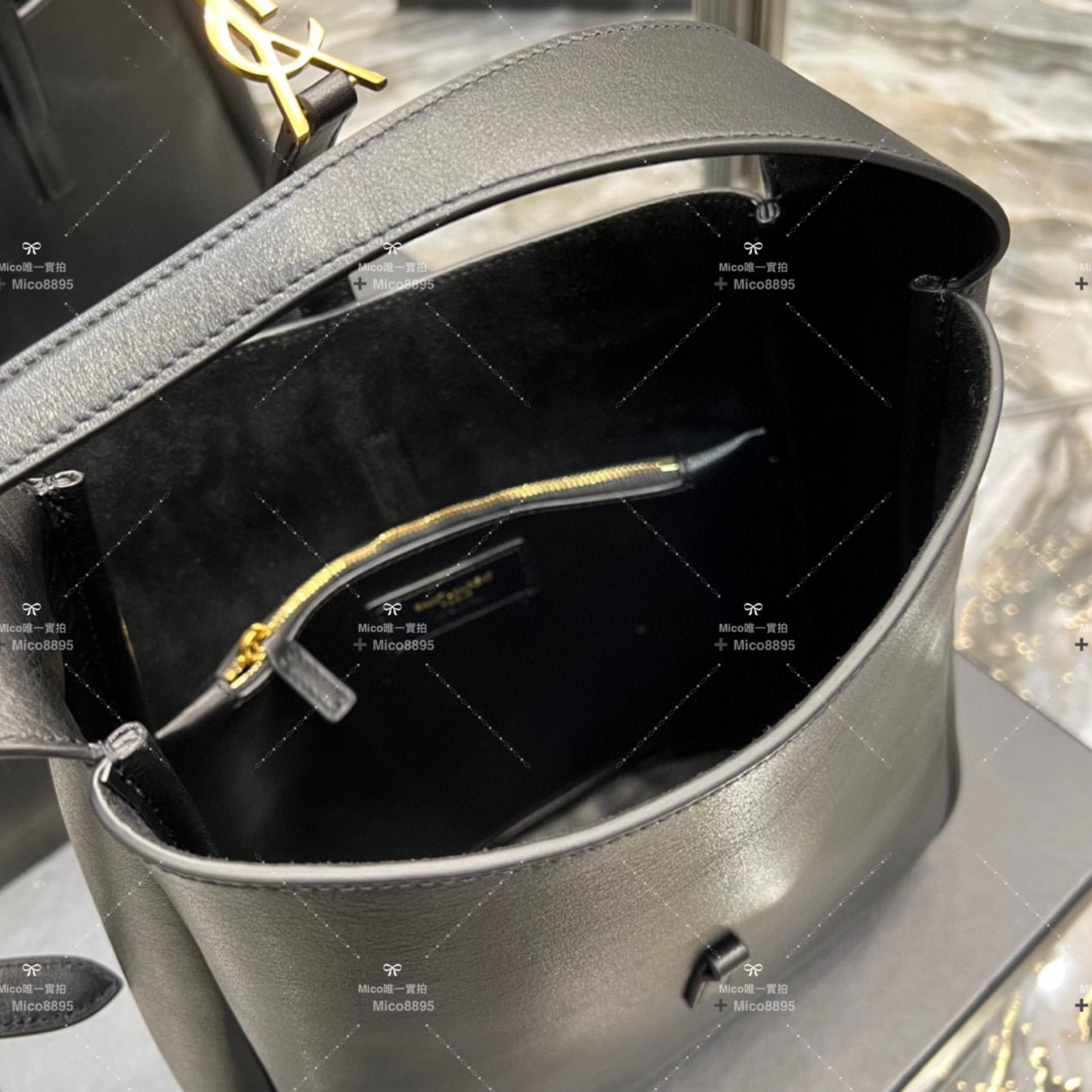 YSL 聖羅蘭 復古牛皮 LE 5A7腋下包 黑色 24cm | Mico高端訂製