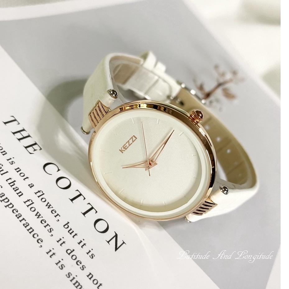 KEZZI 韓代購潮流錶【隨貨加送全新電池】大錶徑造型風格 文青高雅隱藏刻度 日本機芯玫瑰金框【超低價】K1820G |經緯度鐘錶 KING ...