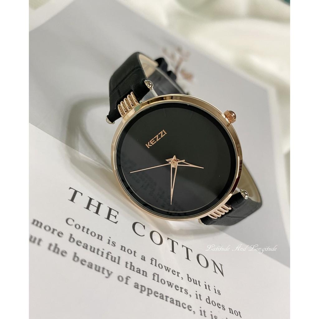 KEZZI 韓代購潮流錶【隨貨加送全新電池】大錶徑造型風格 文青高雅隱藏刻度 日本機芯玫瑰金框【超低價】K1820G |經緯度鐘錶 KING ...