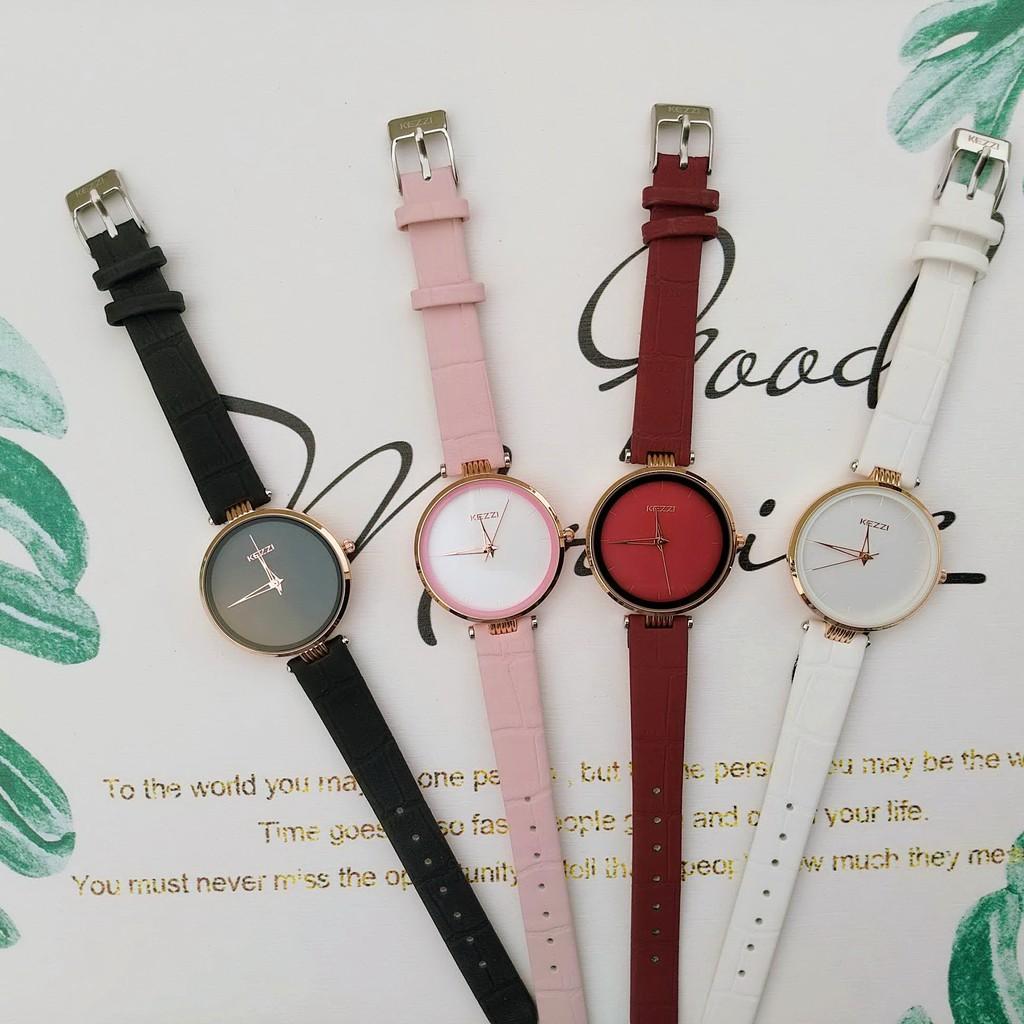 KEZZI 韓代購潮流錶【隨貨加送全新電池】大錶徑造型風格 文青高雅隱藏刻度 日本機芯玫瑰金框【超低價】K1820G |經緯度鐘錶 KING ...