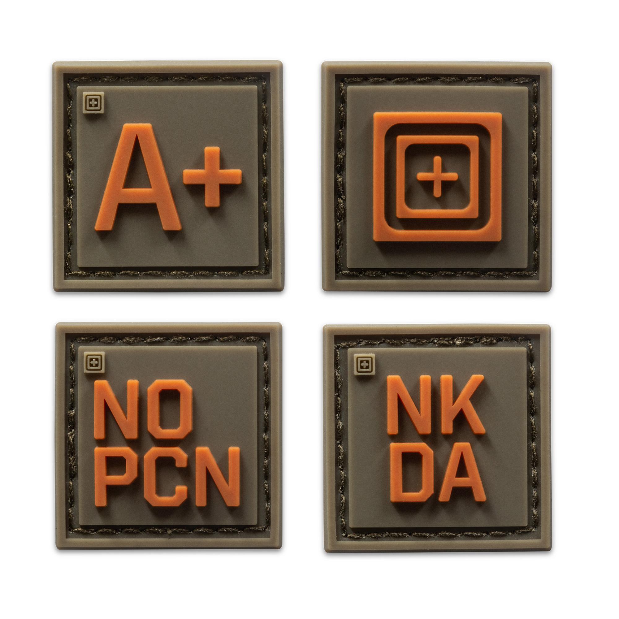 5.11-BLOOD TYPE PATCH KIT A POSITIVE A+血型 PVC章 #92246AP | 所羅門裝備