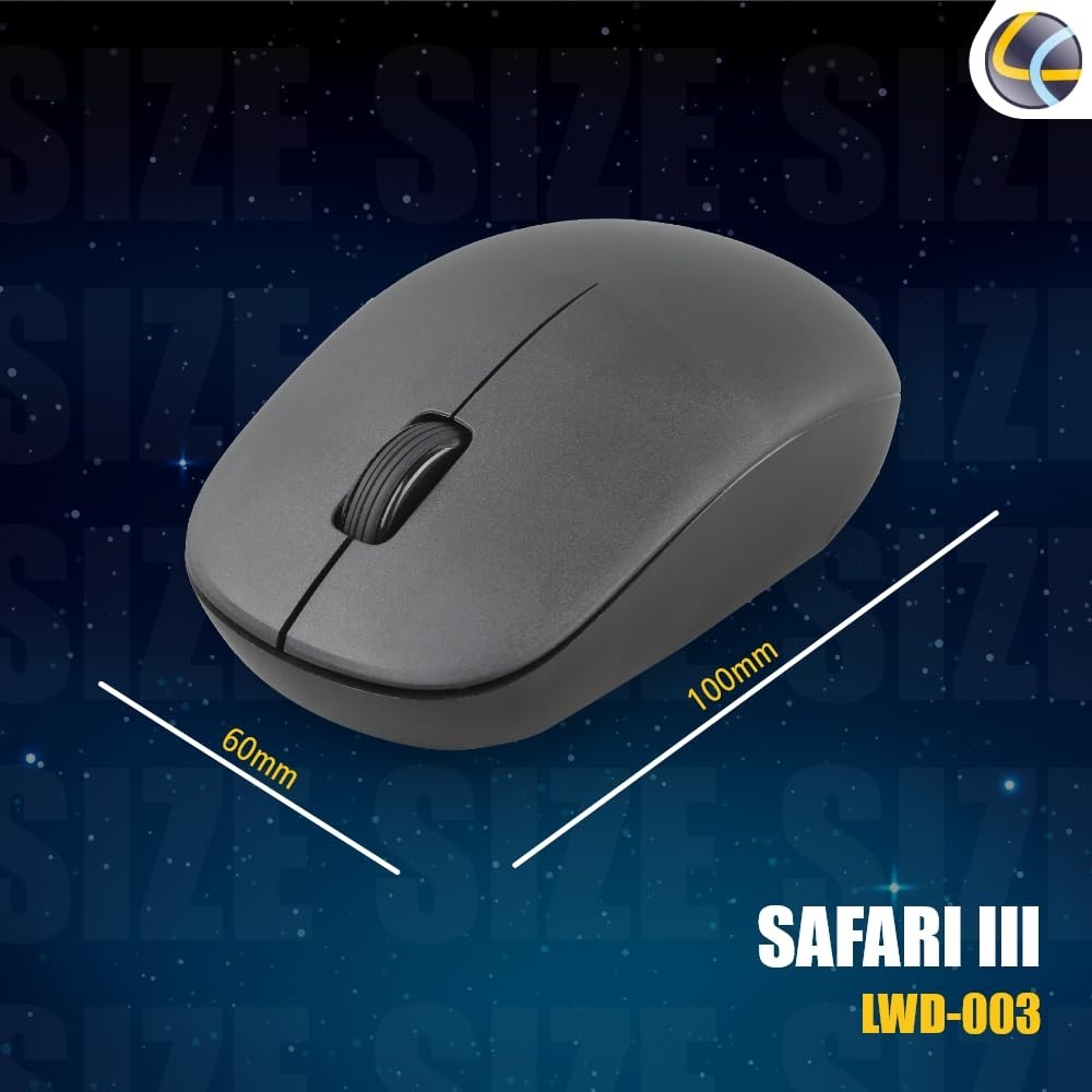 LAPCARE SAFARI III Wireless Optical Mouse With 2.4 Ghz 1000 DPI And ...