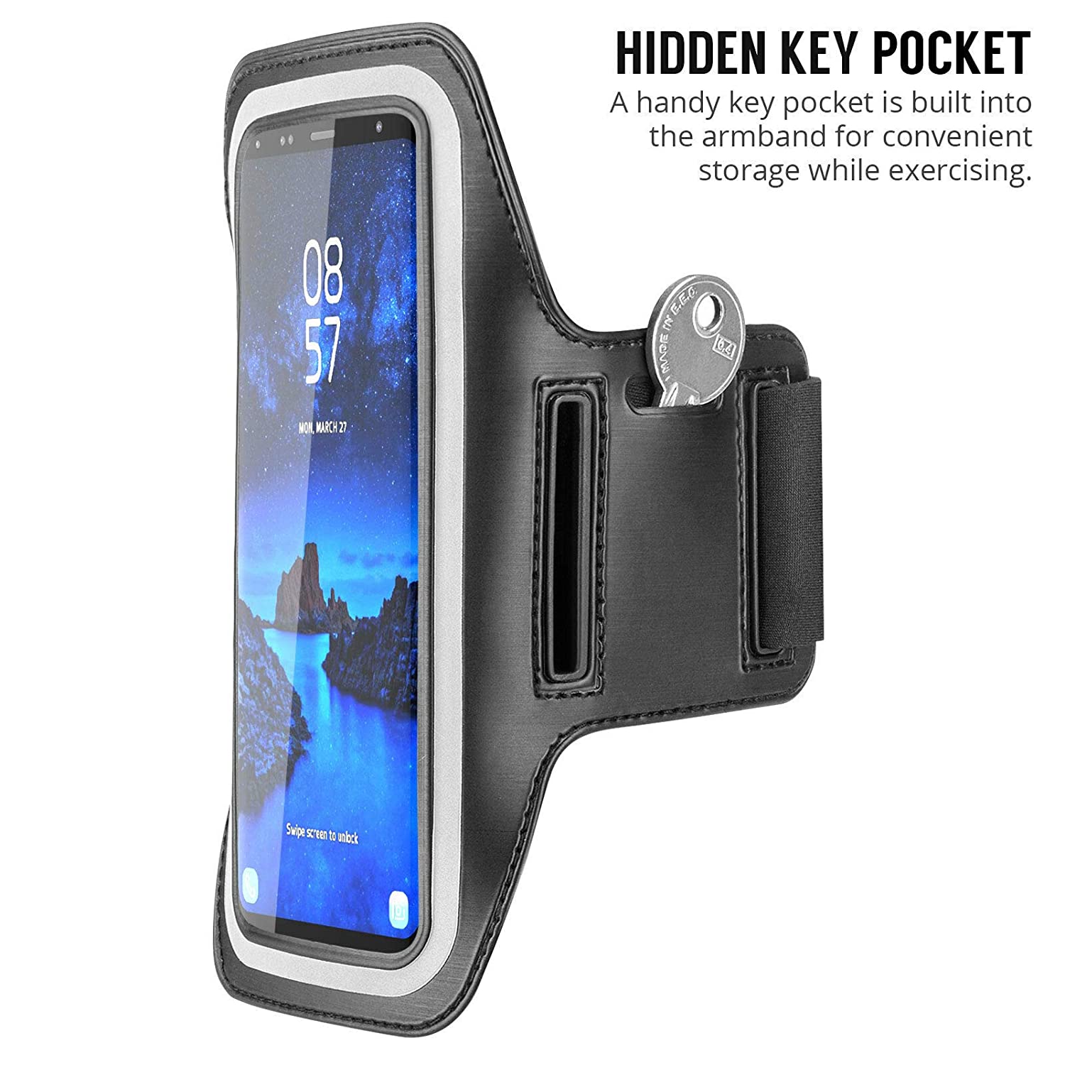 MAKNGRID Water Resistant Cell Phone Armband Case for Smartphones with ...