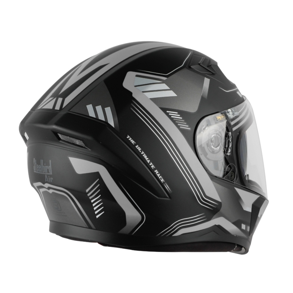 SBA-21 Ultimate Race Matte Black with Grey (with Inner Sun Shield)