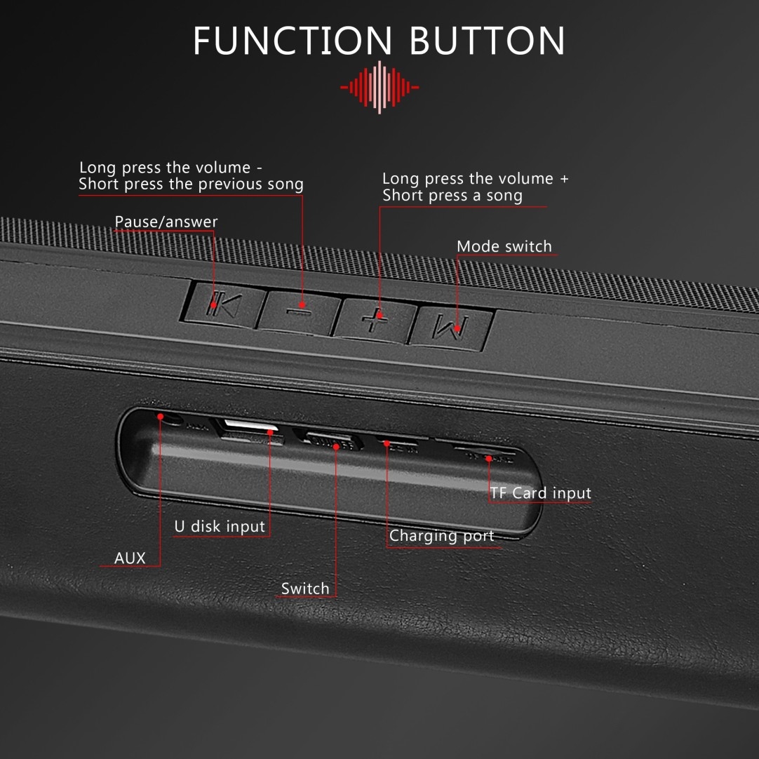 Portable Bluetooth Speaker Dynamic Thunder Sound With High Bass 10 W ...