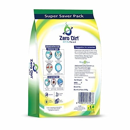 ZERO DIRT DETERGENT POWDER 1KG