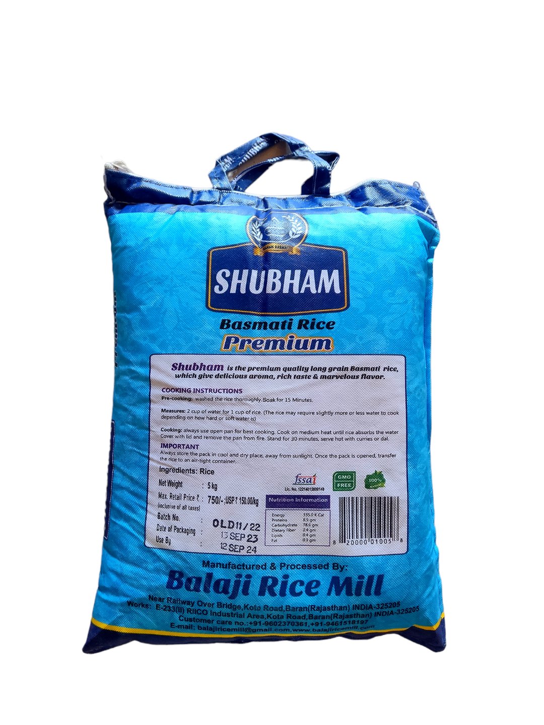 SHUBHAM BASMATI RICE PREMIUM 5KG