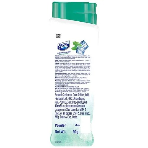 DERMI COOL PRICKLY HEAT POWDER MENTHOL REGULAR 90GM
