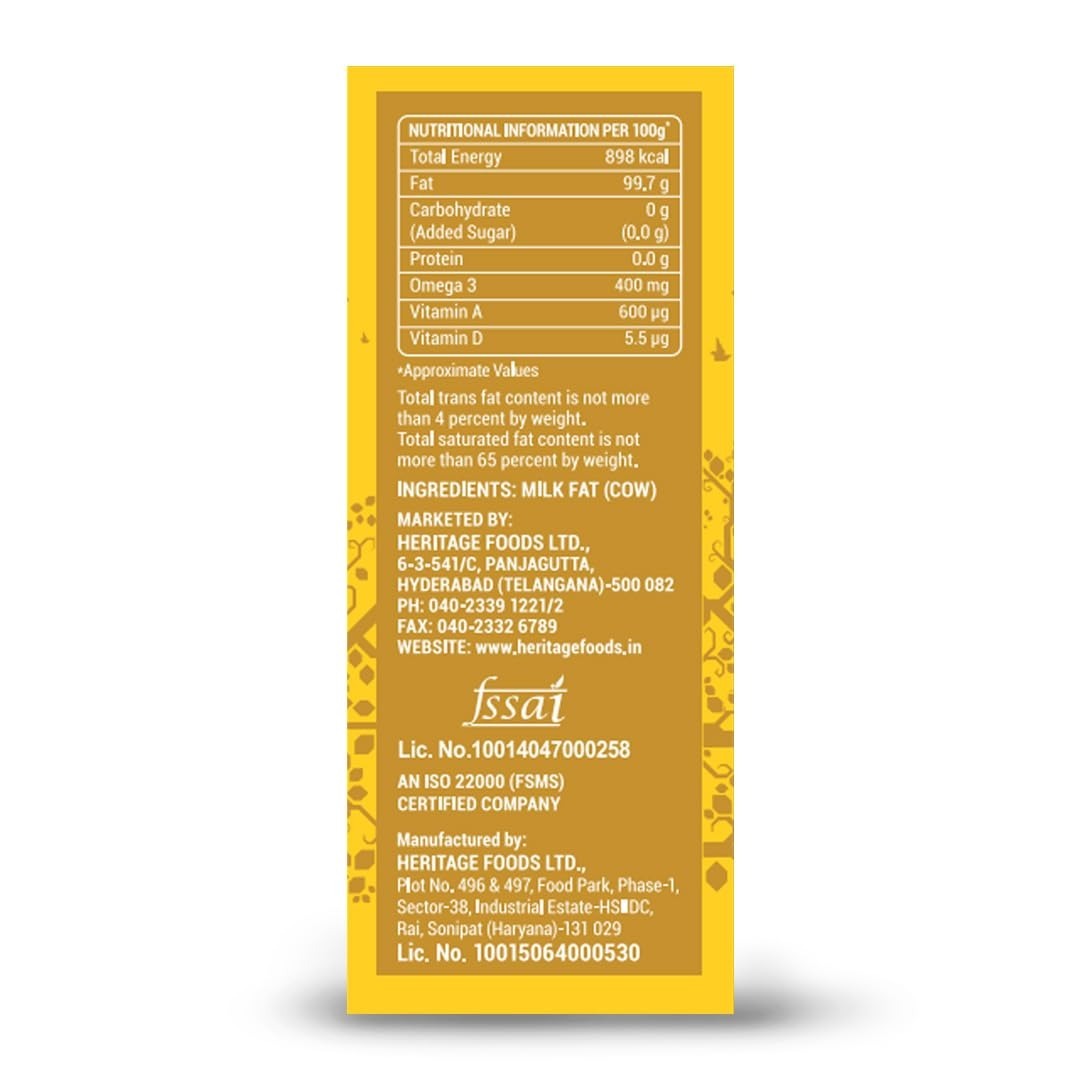 HERITAGE COW GHEE 1L liter CEKA PACK