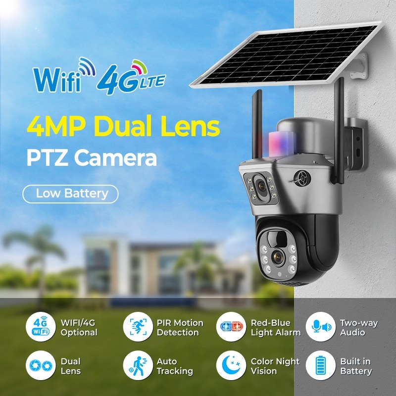 Full HD 4MP Wireless Solar PTZ Camera | Intelligent Solar & 4G LTE ...