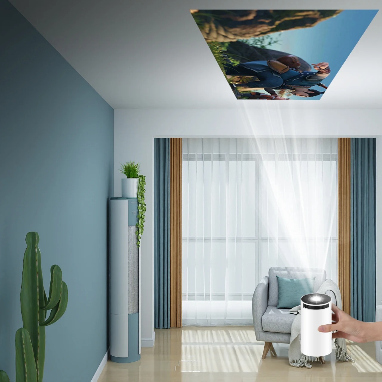 HY300 Pro Android 4K Smart Projector Portable MINI