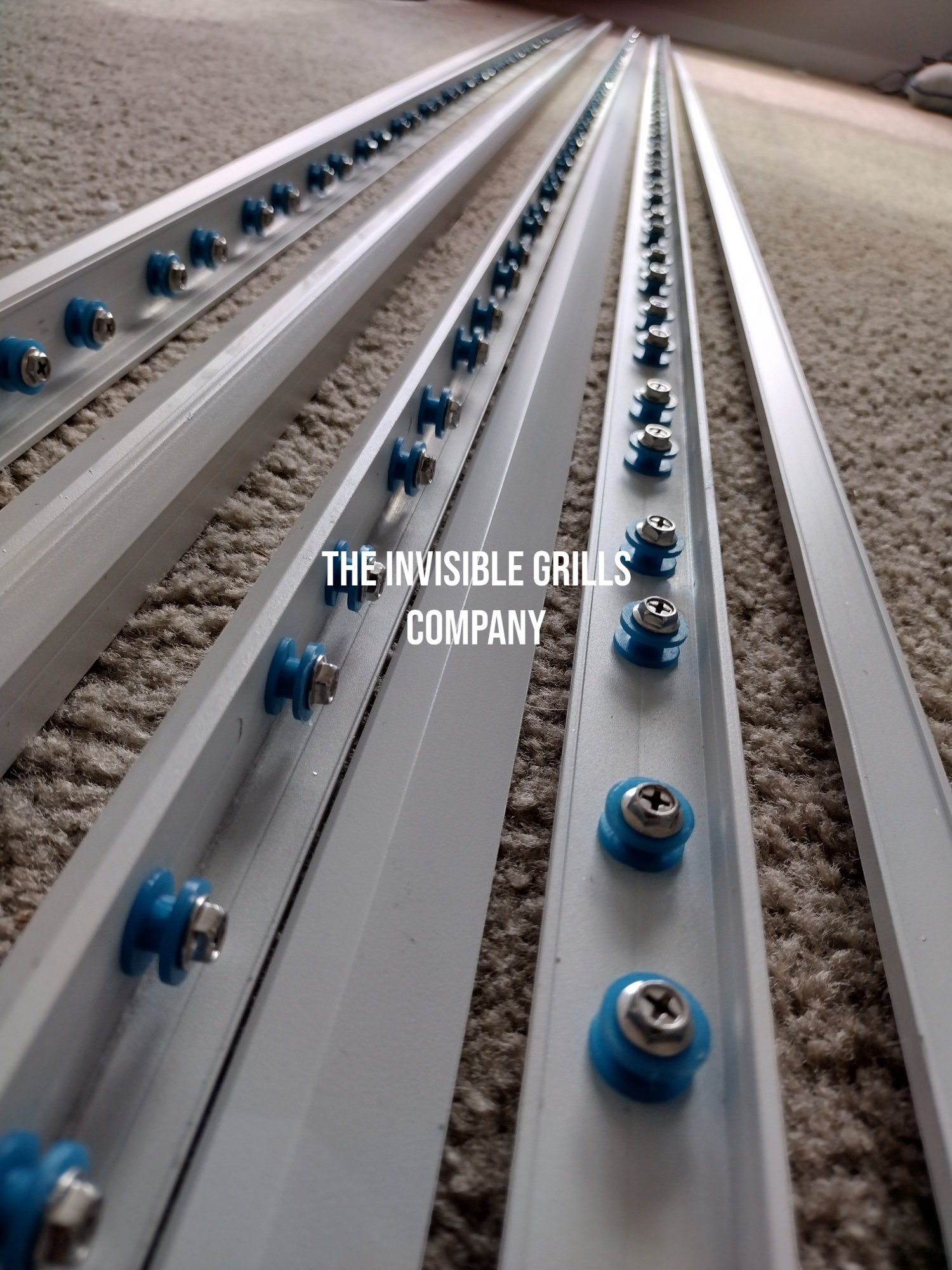 Aluminium Frame Track Plus Cover HEAVY SS304 Bolts 2 Inch Spacing ...