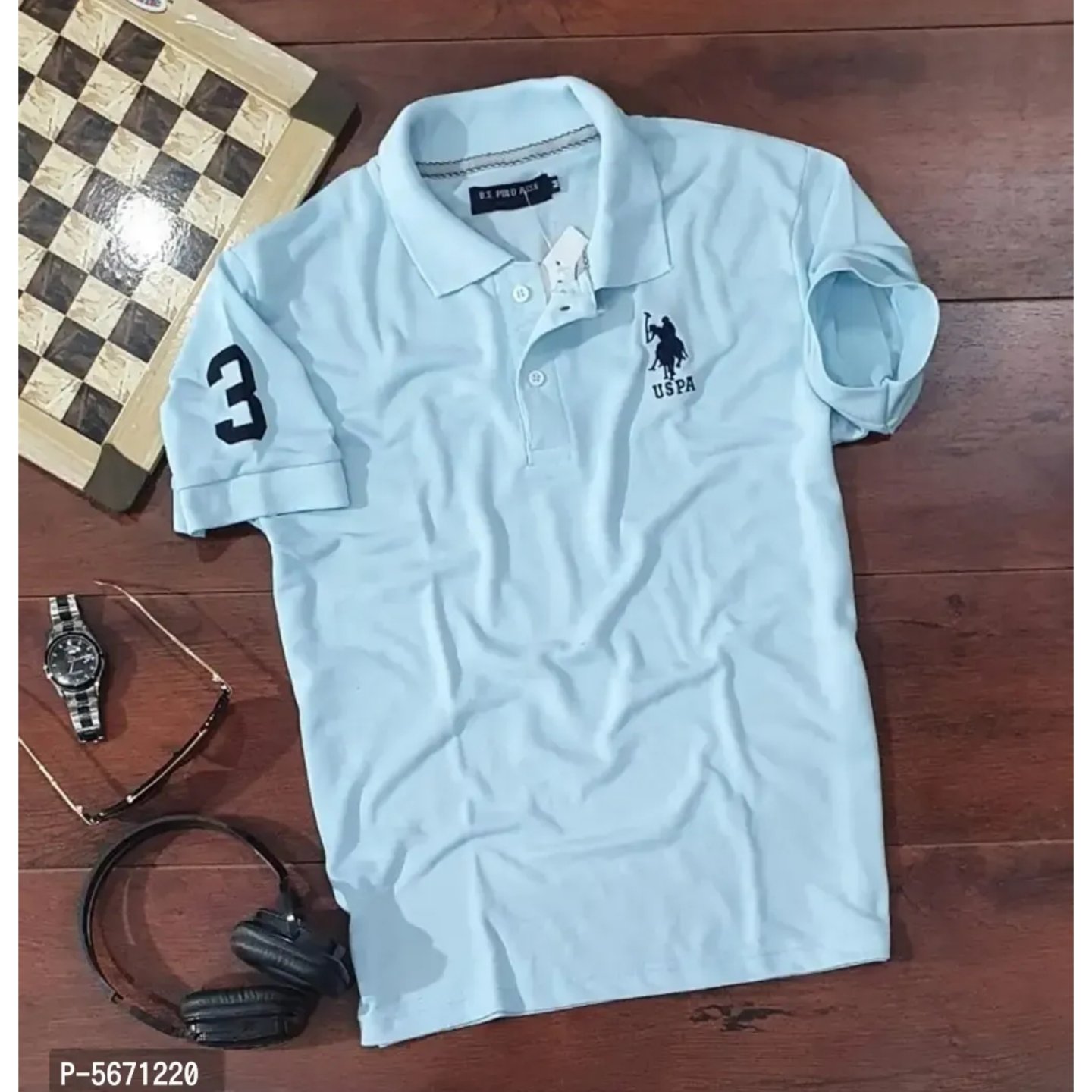 Premium Cotton Matt USPA Polo T-shirt Pack Of 3