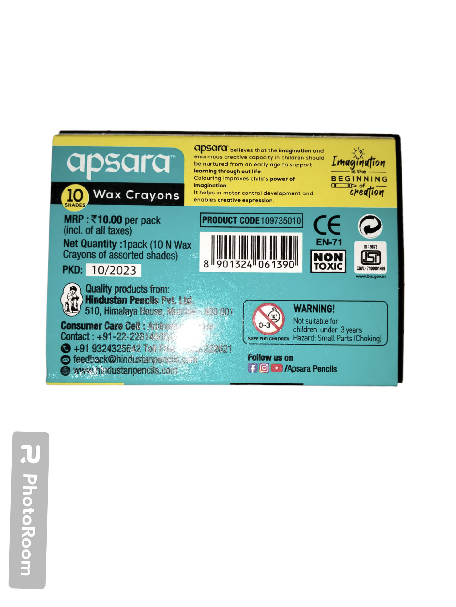 Apsara Wax Crayons 10 shade