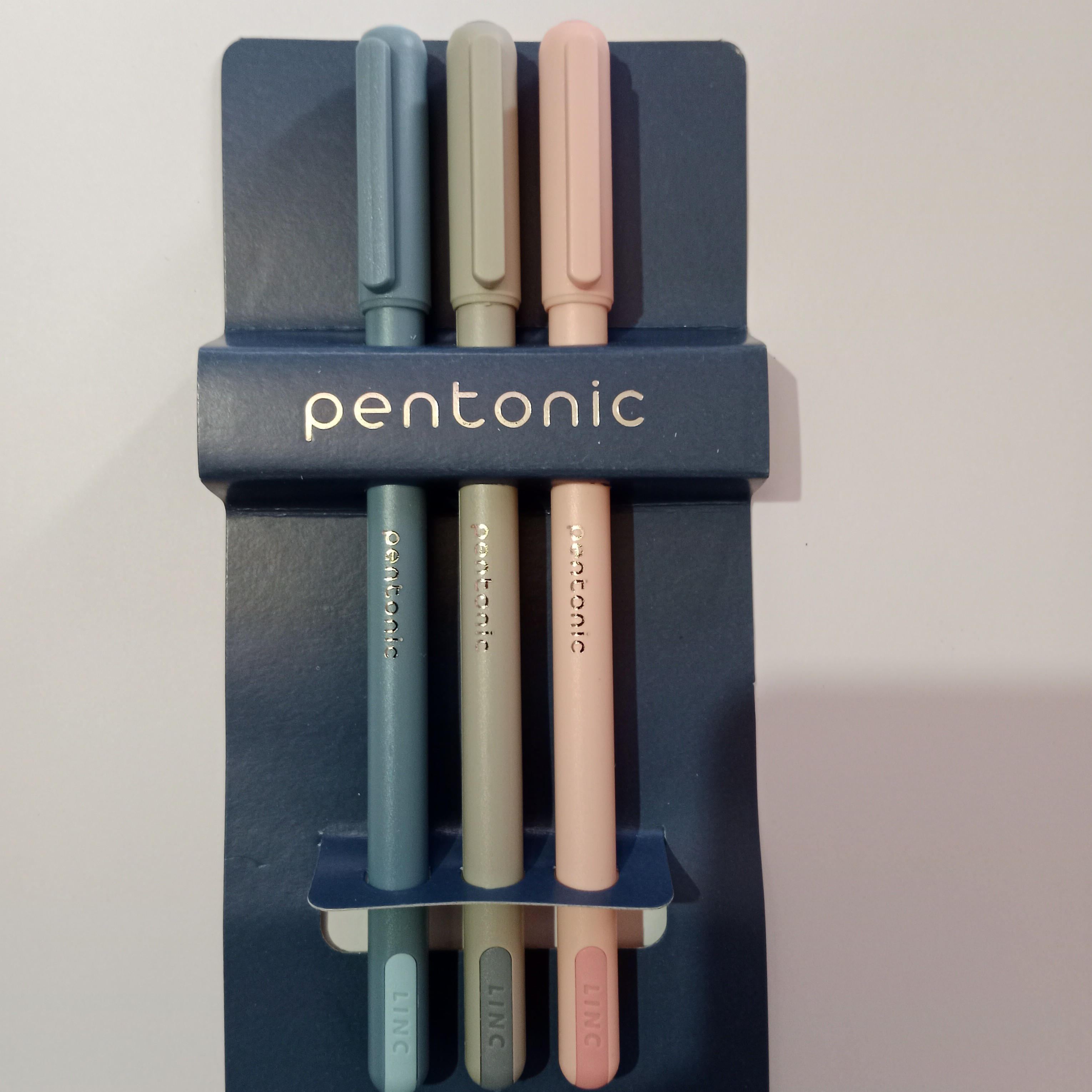 Linc Pentonic Frost Ball Pen Set Blue Black Red