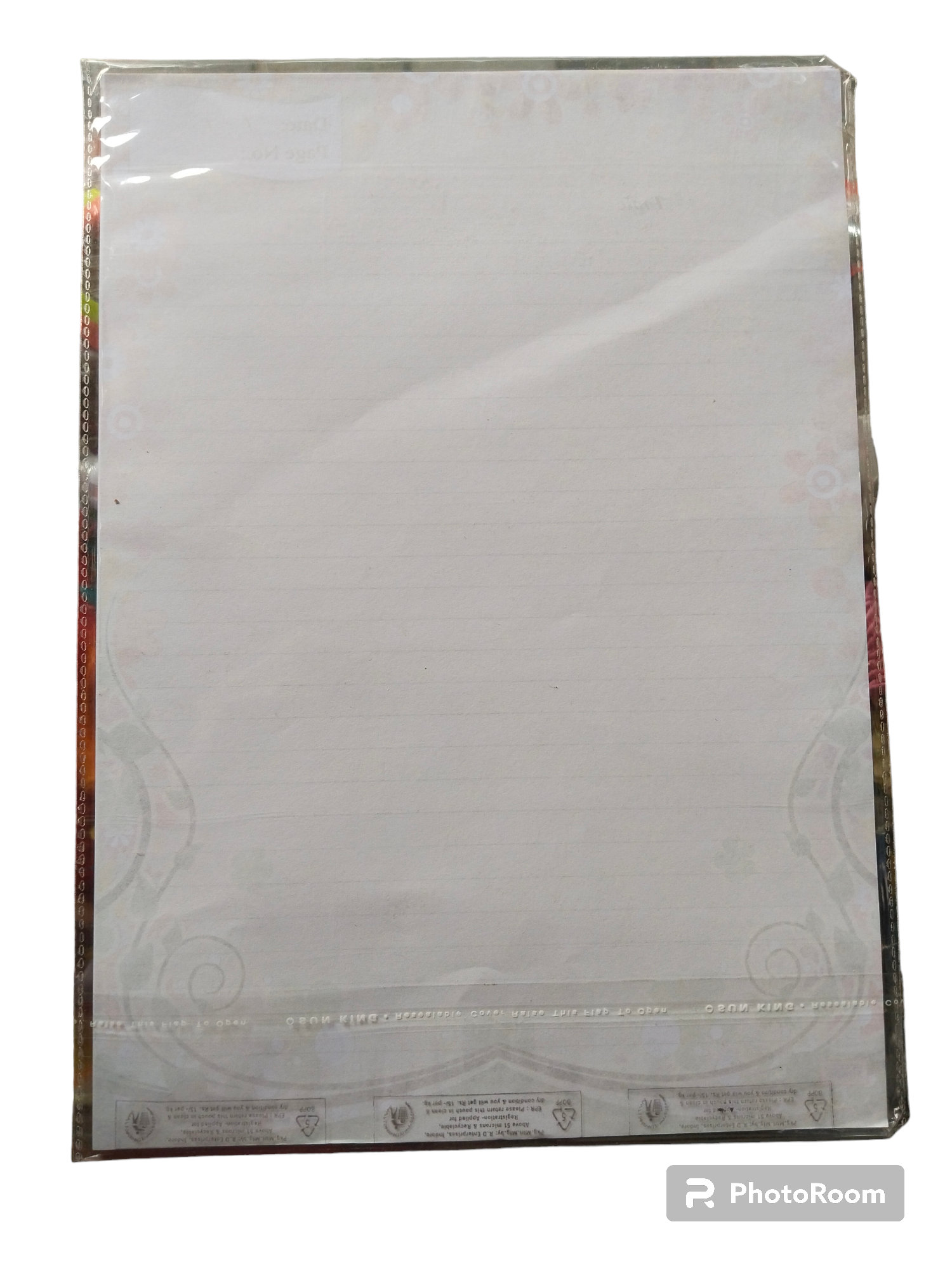 A4 Project File Paper One Side Line