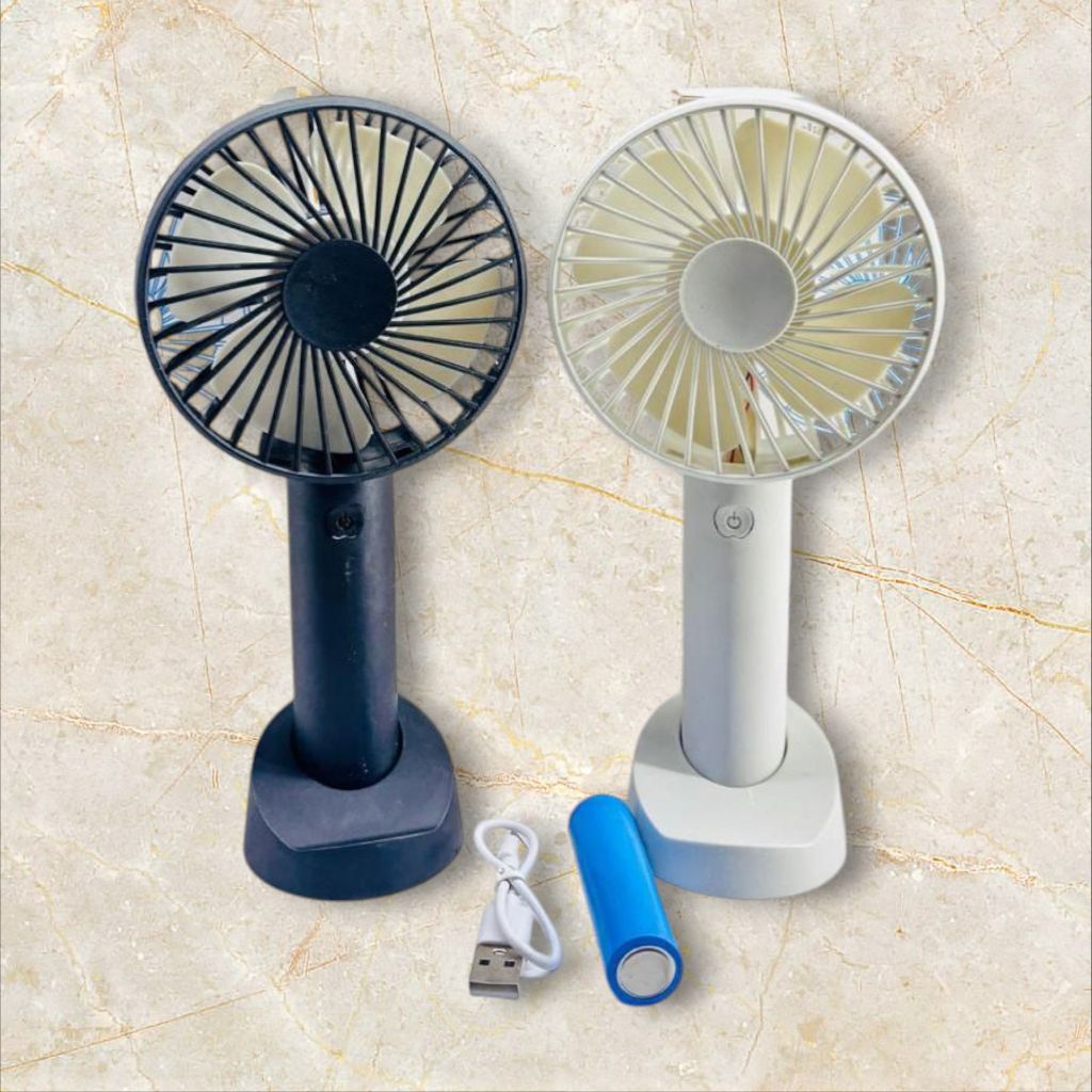 Portable Rechargeable Fan Small Size With Mobile Stand (800Mah Battery ...