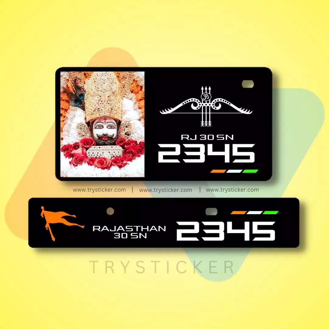 Premium Khatu Shyam Ji Number Plate