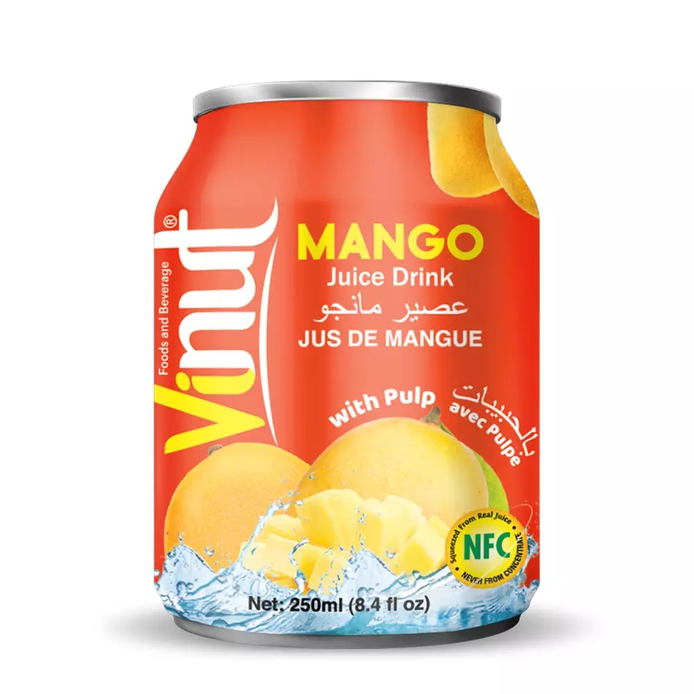 VINUT MANGO JUICE WITH PULP 250ML (CAN)
