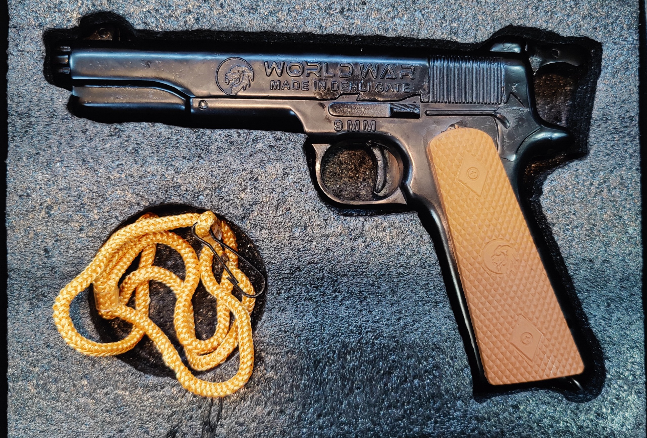 World War 9MM Real Black Look Big Sound Cork Gun ( 1 BOX CORK+1 COVER FREE)