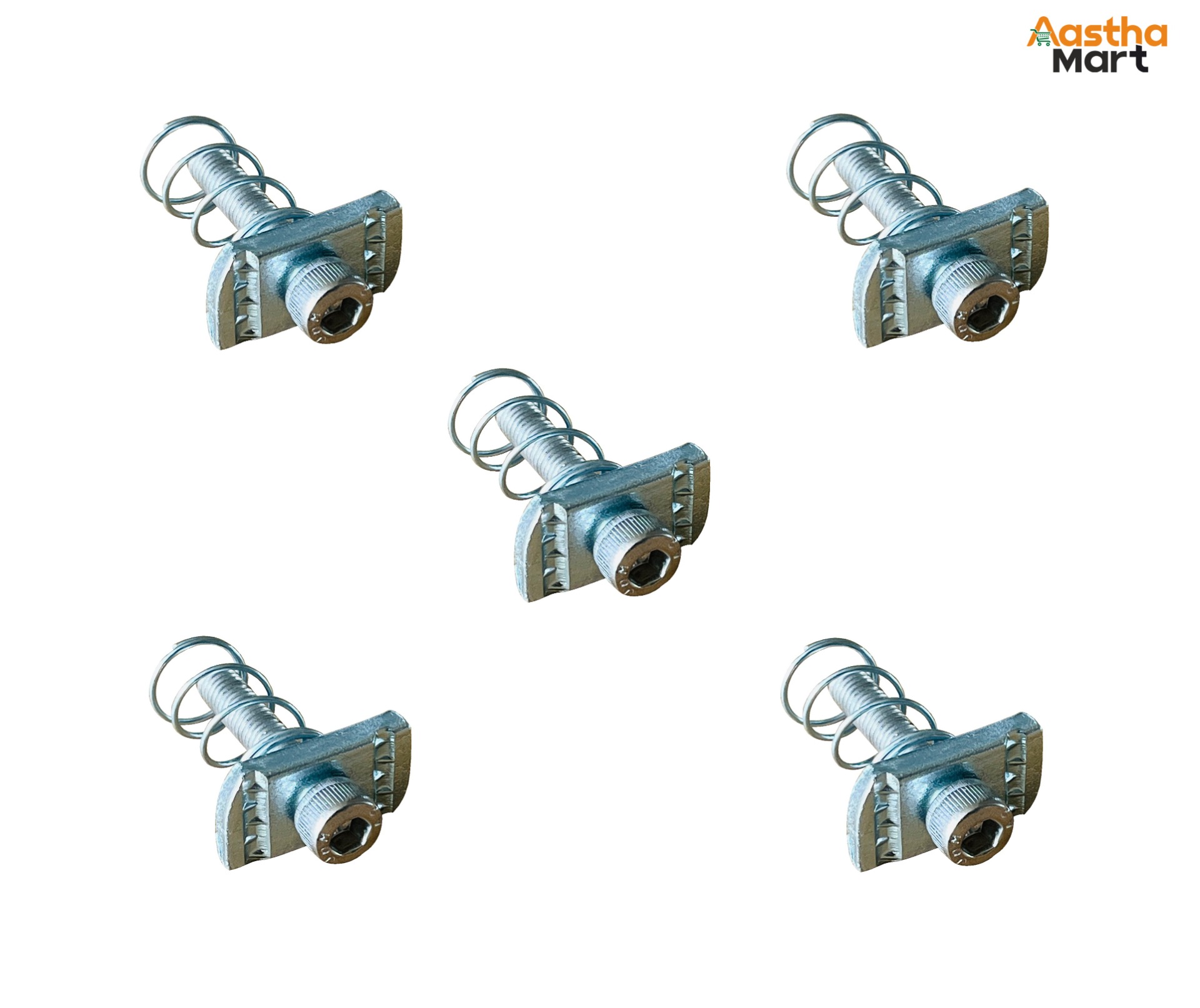 Solar Panel Mounting SS Allen Bolt M8 40MM with GI Spring Nut