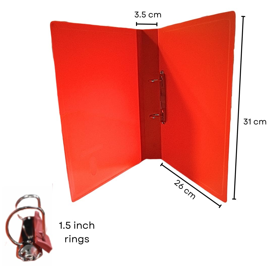 Ring Binder File - A4 Size - 4 Pack (A/4) | Files for Office | Plastic ...