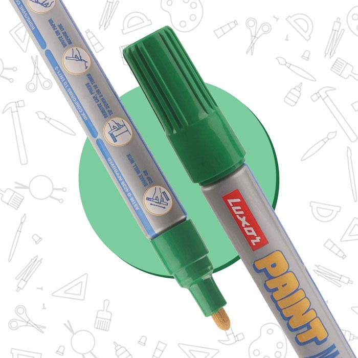 Luxor green Paint Marker With Extra Tip Free Pak Of-10