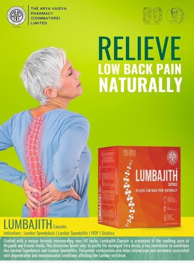Arya Vaidya Pharmacy (AVP) Lumbajith Capsule (100caps)