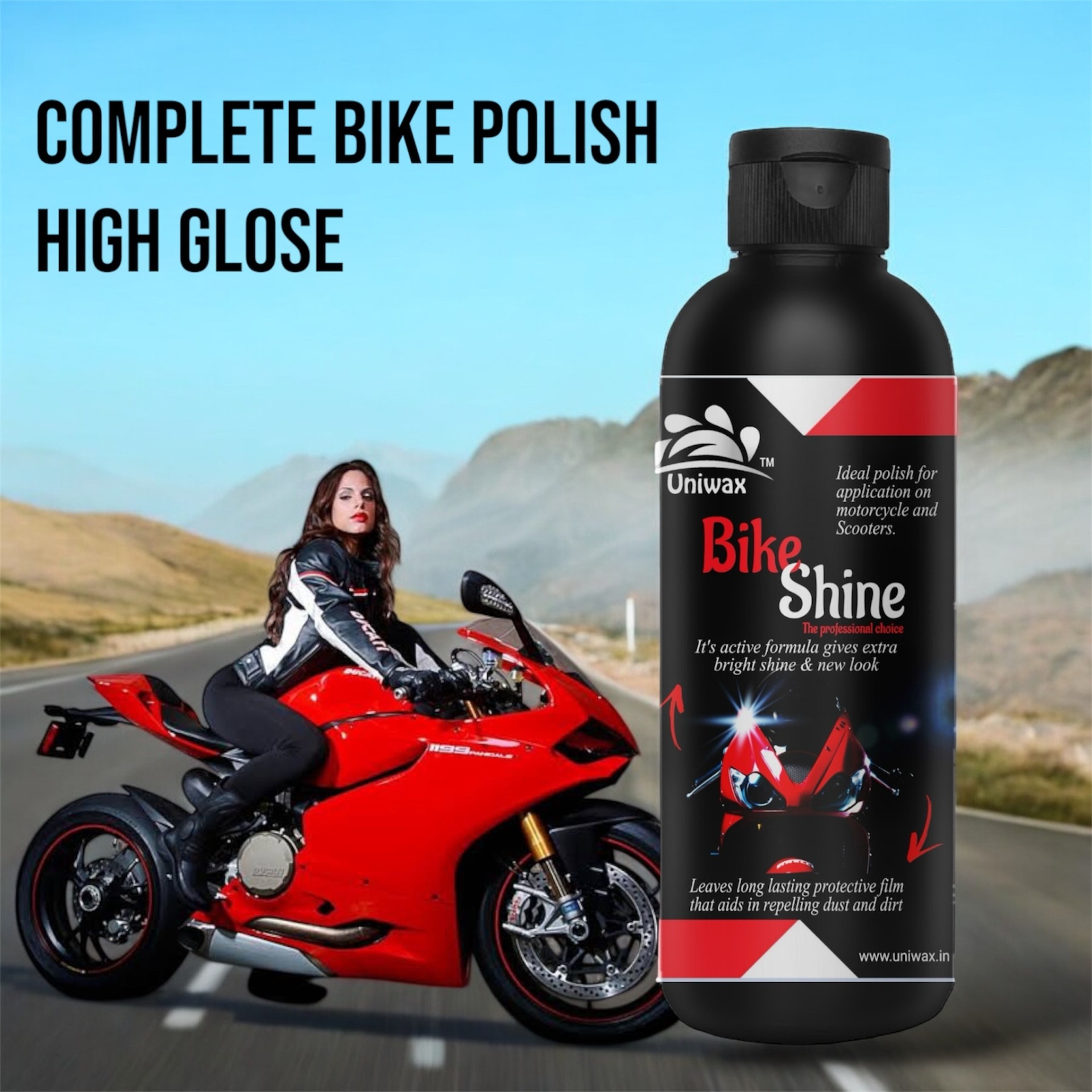 UniWax Bike Polish – High-Gloss Shine & Protection for Motorcycles ...
