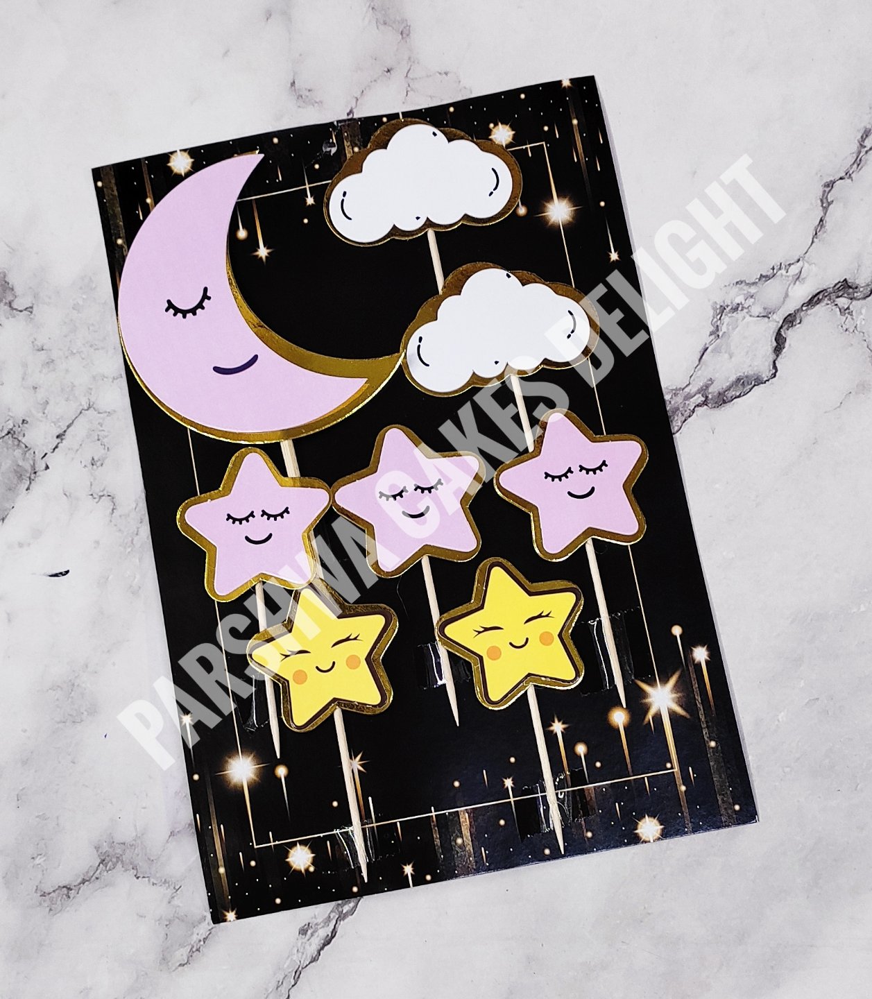Moon & Stars Paper Toppers