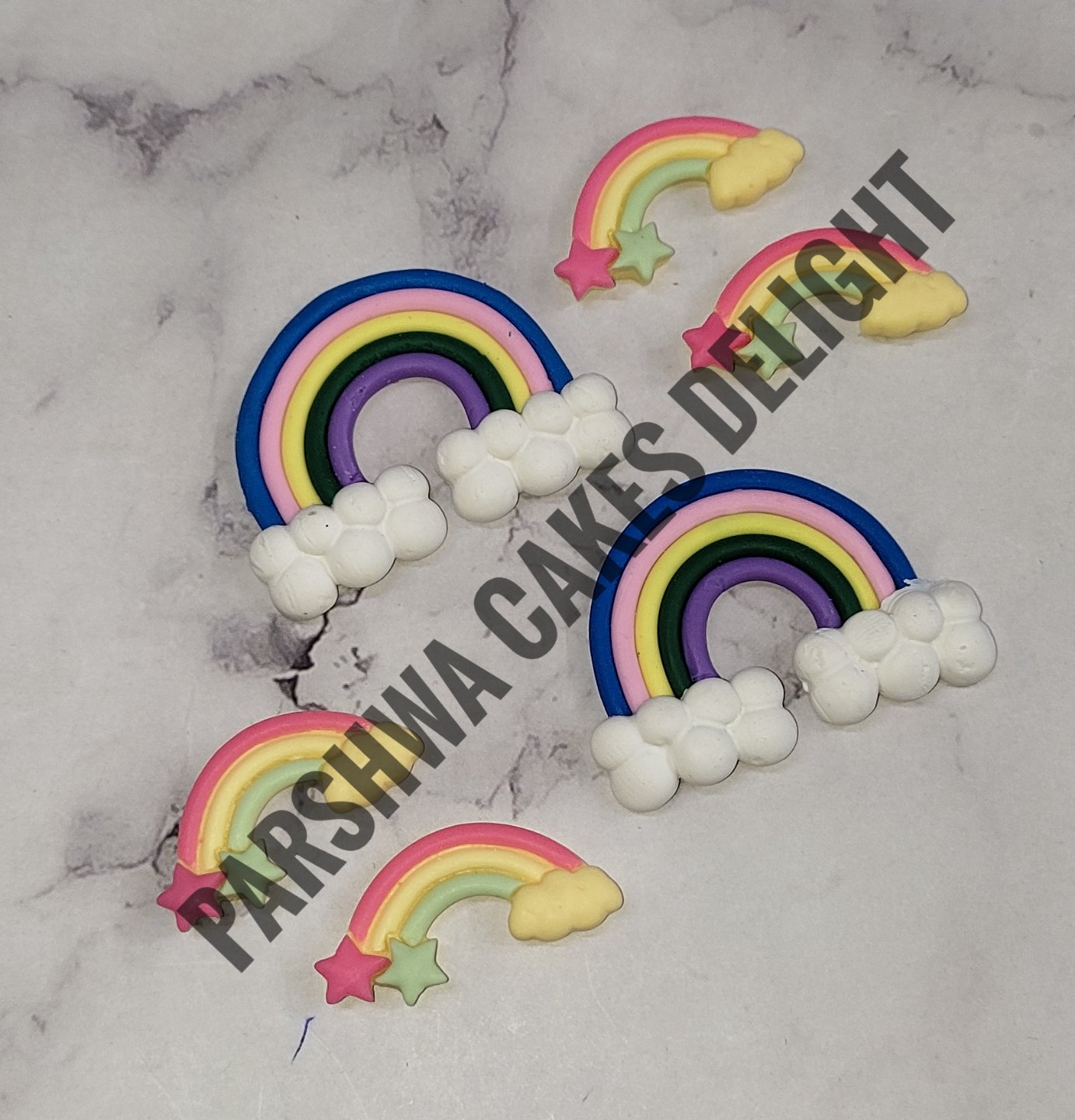Pvc Rainbow Topper Set