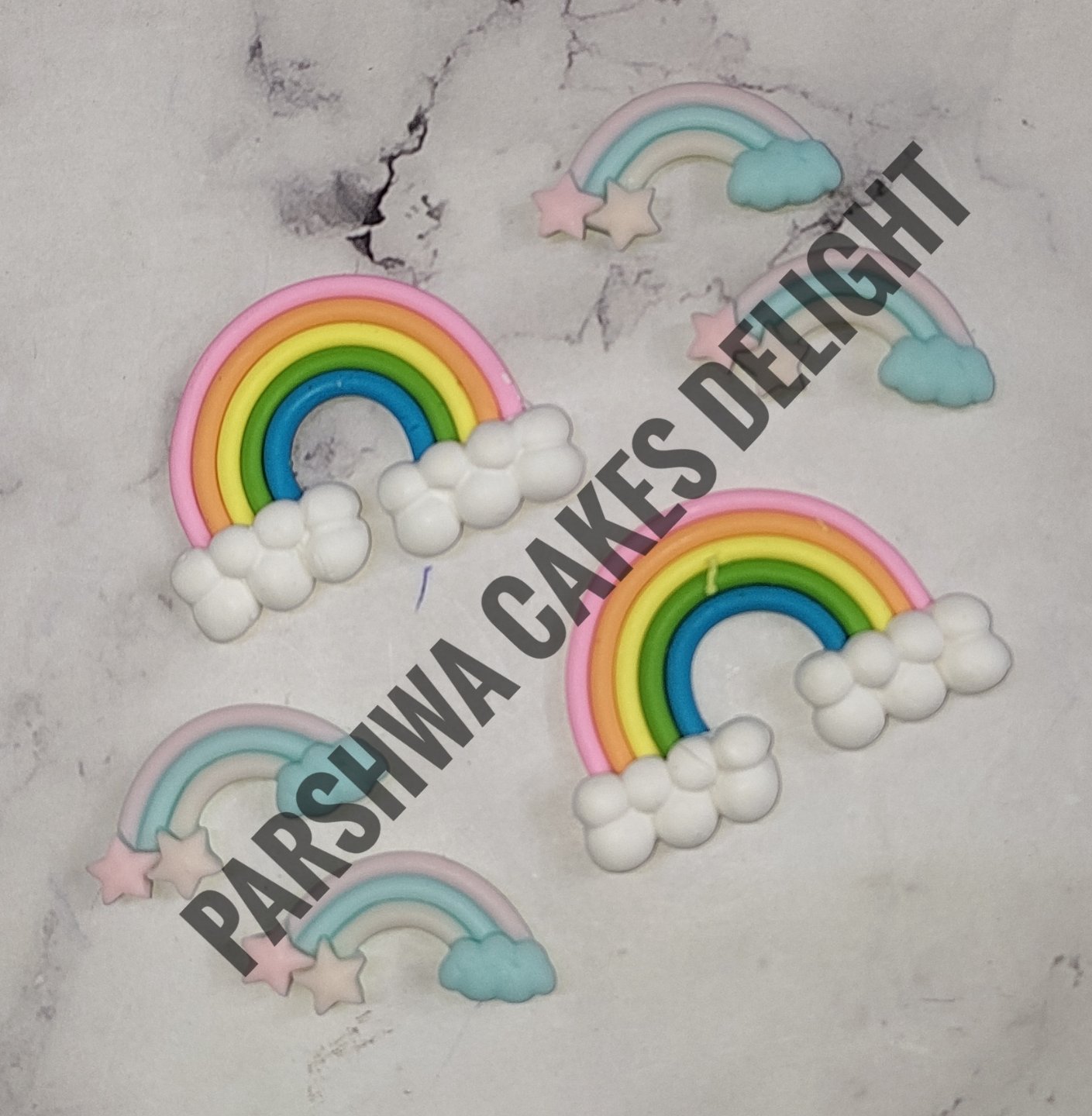 Pvc Rainbow Topper Set