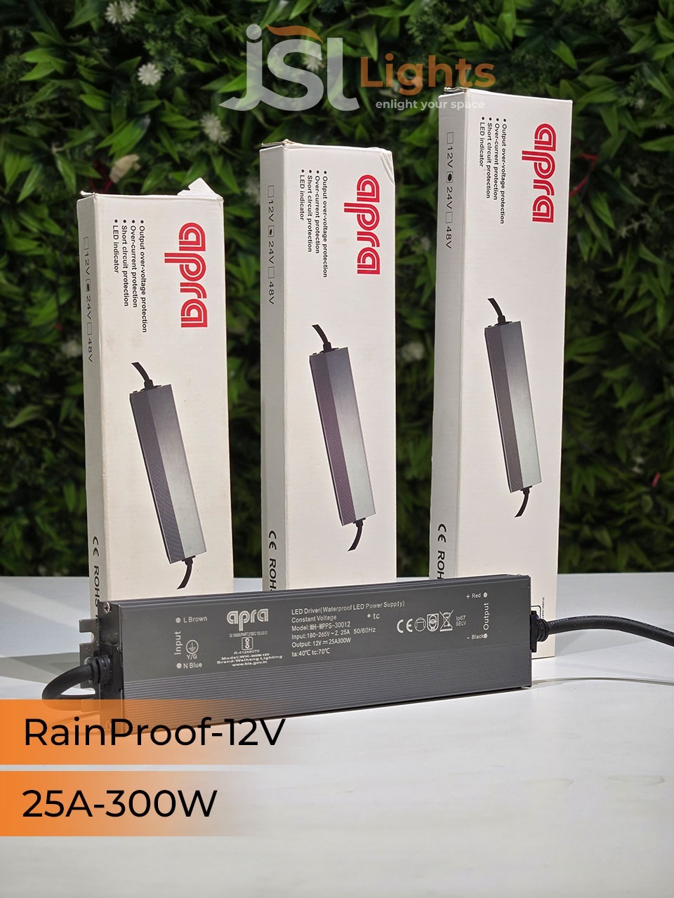 APRA Rain Proof 12V 300W SMPS Driver