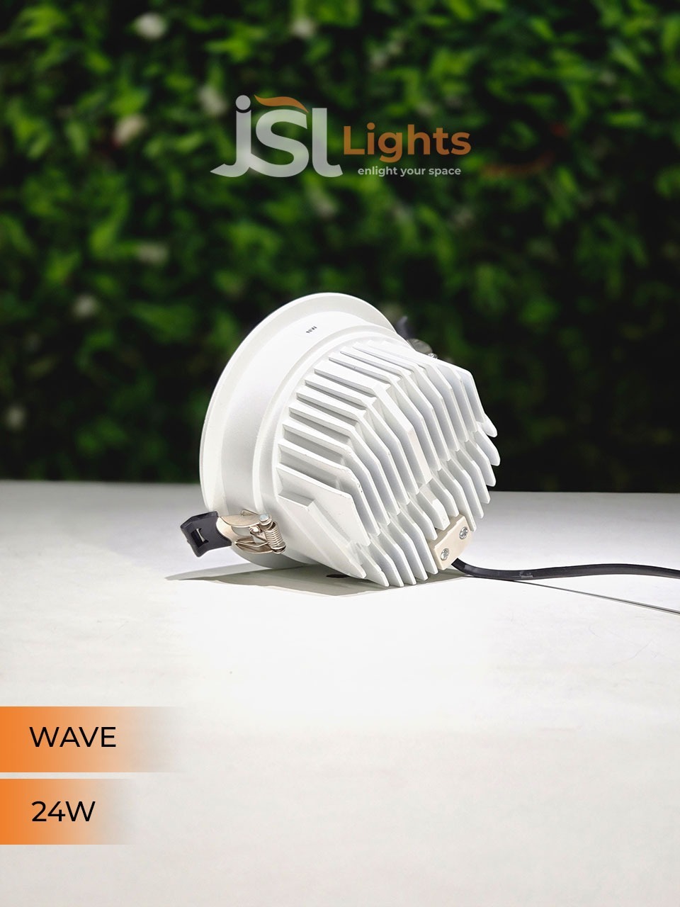 JSL Wave 24W White PB Deep Recessed COB Downlight
