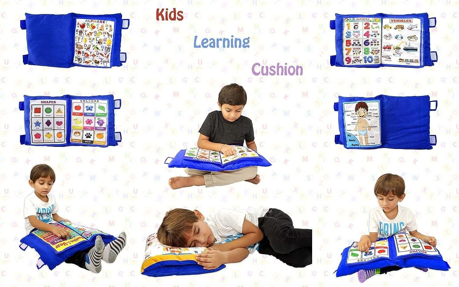 Educational Pillow Book for Kids – 100% Cotton, Washable Learning Toy ...