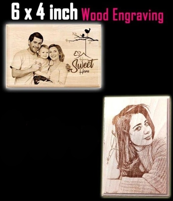 4x6" Inch - Engraved Wooden Plaque