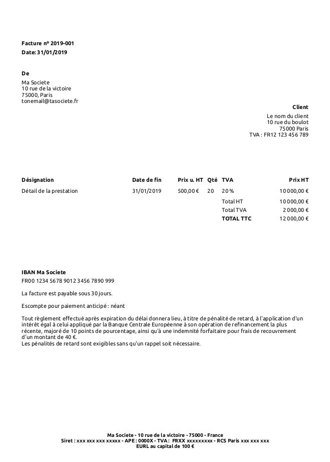 Github Eboukamzasimple Facture Make French Invoices As Pdf With All Legal Requirements 