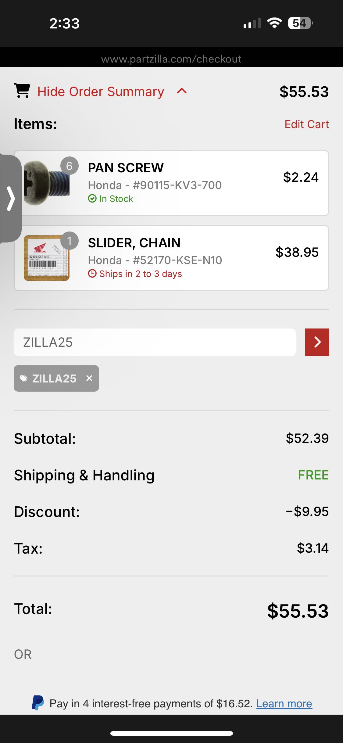 Partzilla Coupon Codes (1 Verified) - 20% Off May 2025