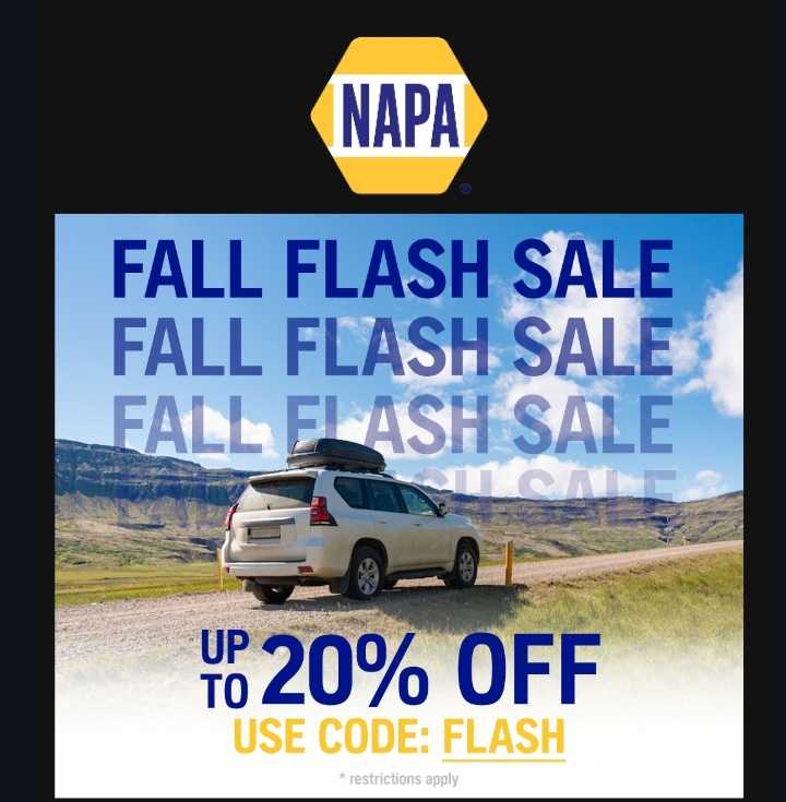 NAPA Auto Parts Promo Codes - 50% Off (+8 Codes) Jun 2026