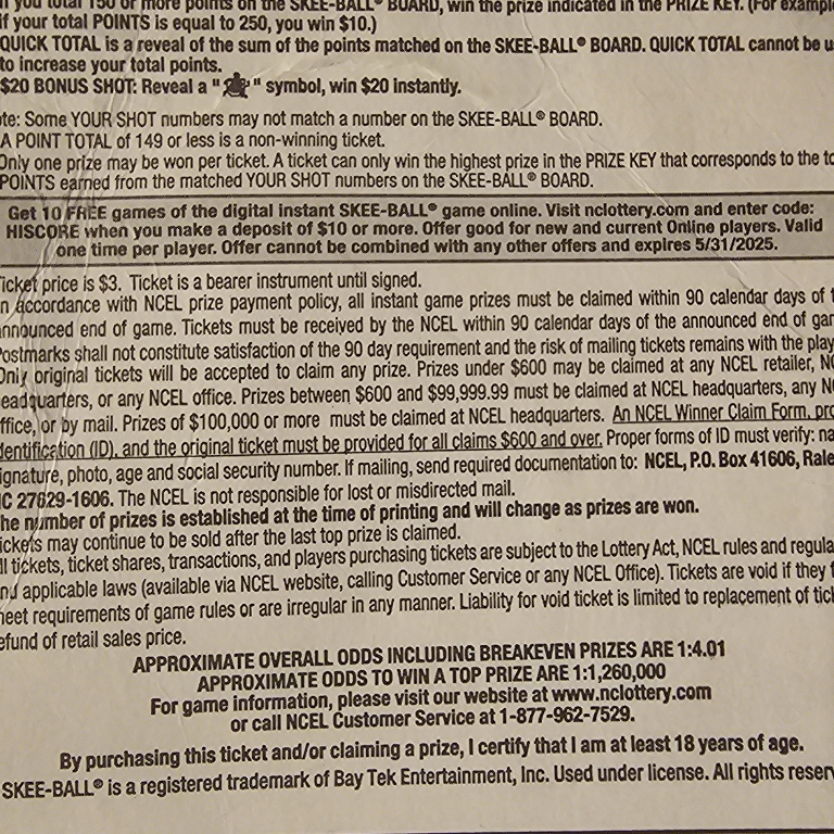 NC Lottery Promo Codes - up to 10% Off | November 2024