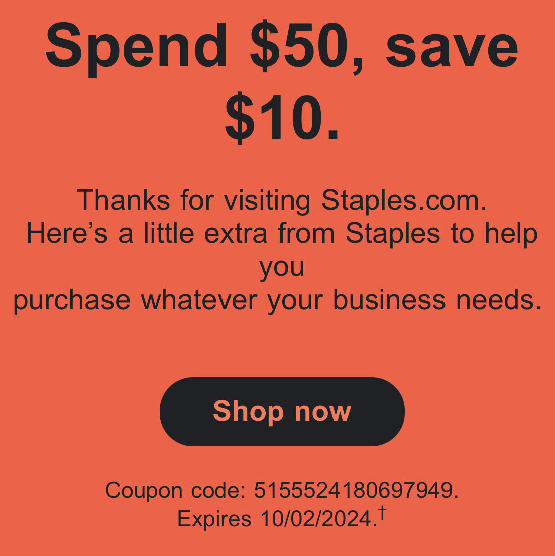 Staples Coupons - 10% Off | October 2024