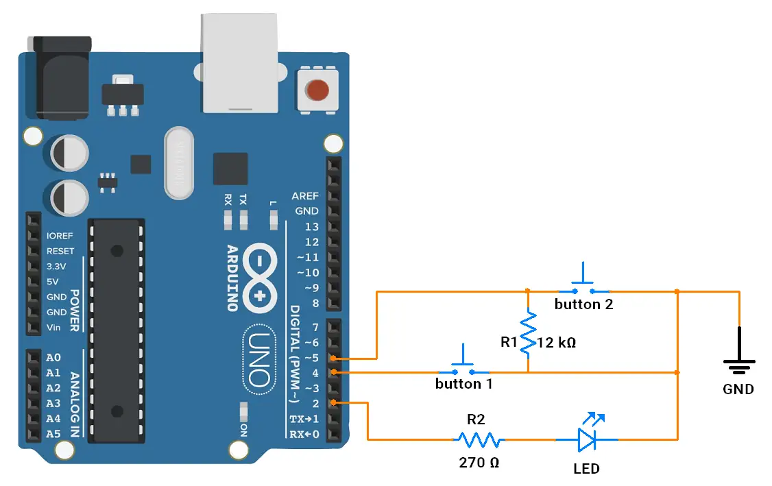 GPIO Programming-Arduino GPIO internal PULL-UP 1 (EP) | EWskills