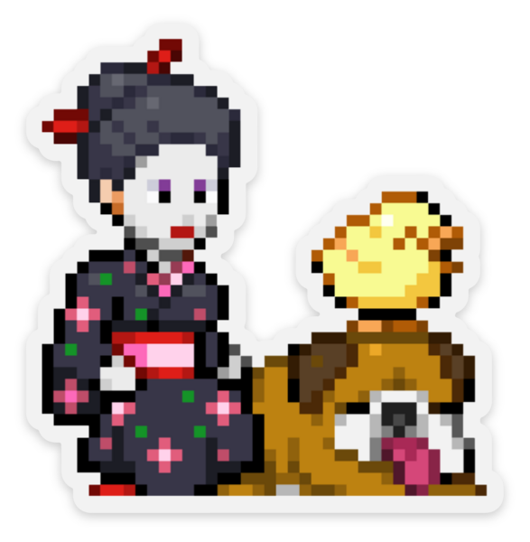 Kyoko, Munger and Chick Stickers by Subconscious Games | Clear stickers ...